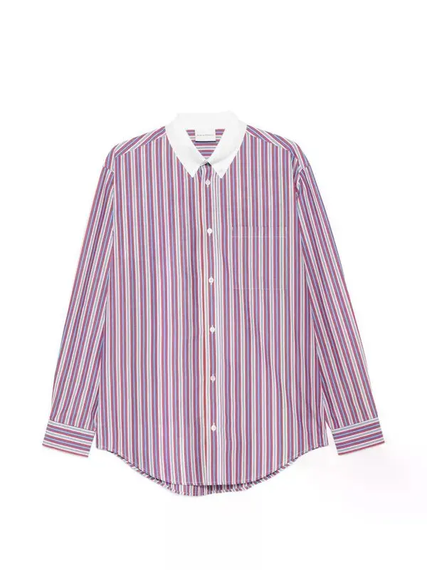 Drole De Monsieur Striped Long-sleeve Shirt - Red