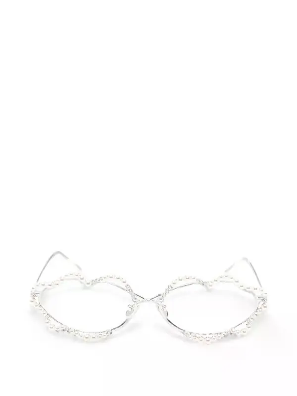 YVMIN Pearl-embellished Lip-frame Sunglasses