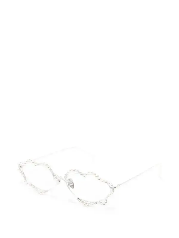 YVMIN Pearl-embellished Lip-frame Sunglasses