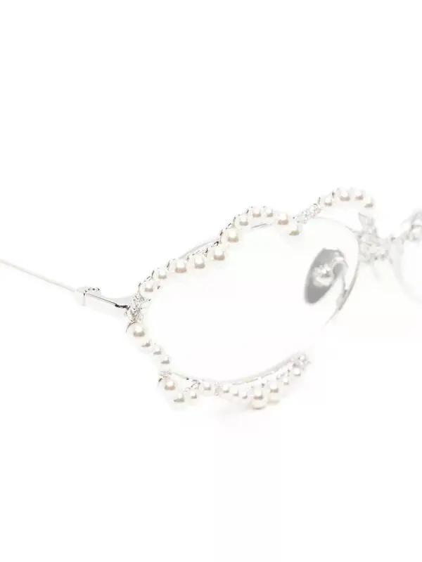 YVMIN Pearl-embellished Lip-frame Sunglasses