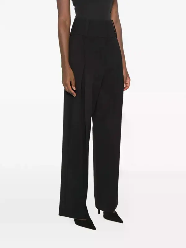 Sportmax Pleated Wide-leg Trousers