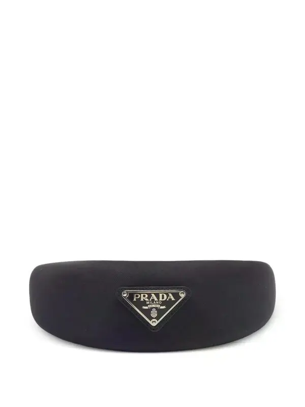 Prada Triangle-logo Headband - Black