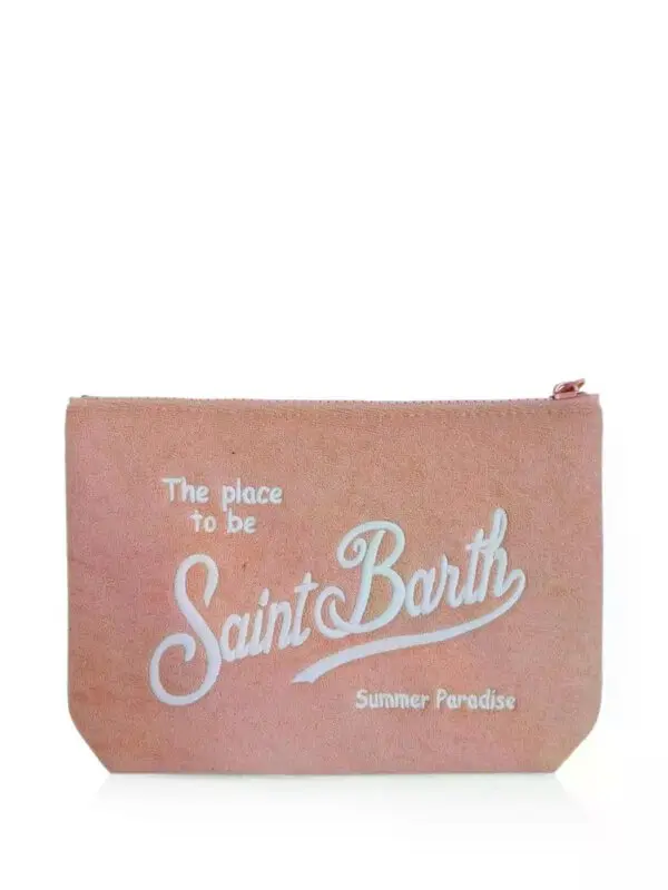 MC2 SAINT BARTH Aline Logo-embroidered Clutch Bag