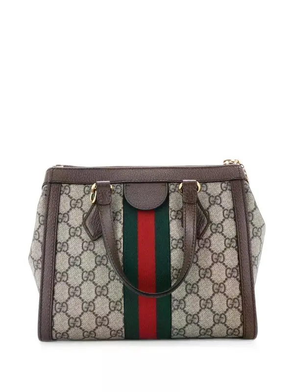 Gucci Ophidia Top Handle Gg Coated Canvas Small Tote Bag