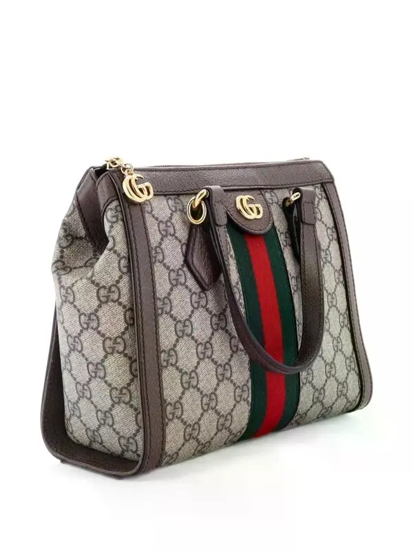 Gucci Ophidia Top Handle Gg Coated Canvas Small Tote Bag