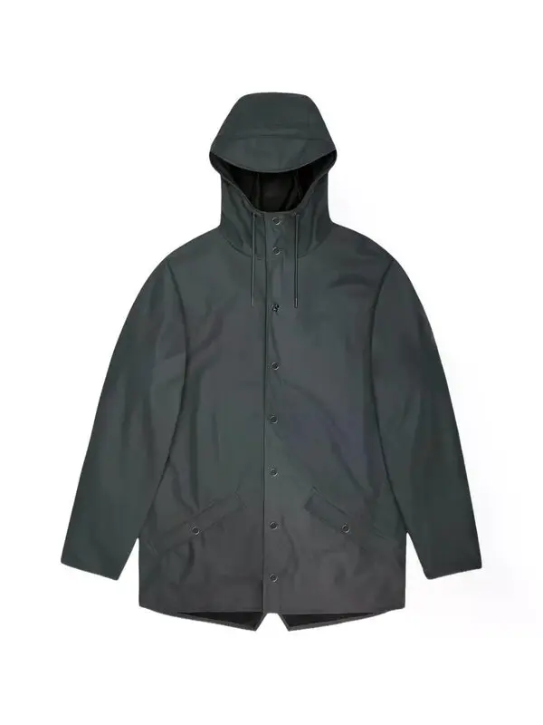 Rains Hooded Fishtail-hem Jacket