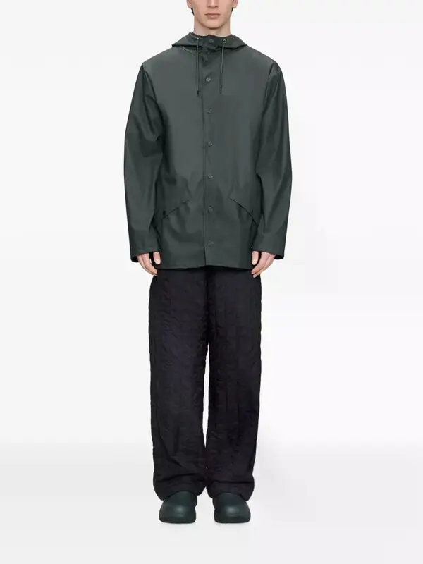 Rains Hooded Fishtail-hem Jacket