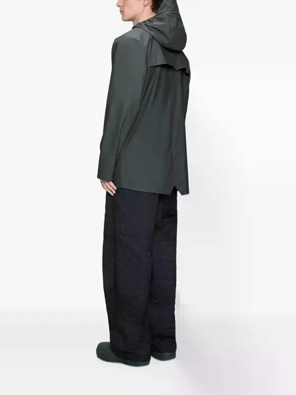 Rains Hooded Fishtail-hem Jacket