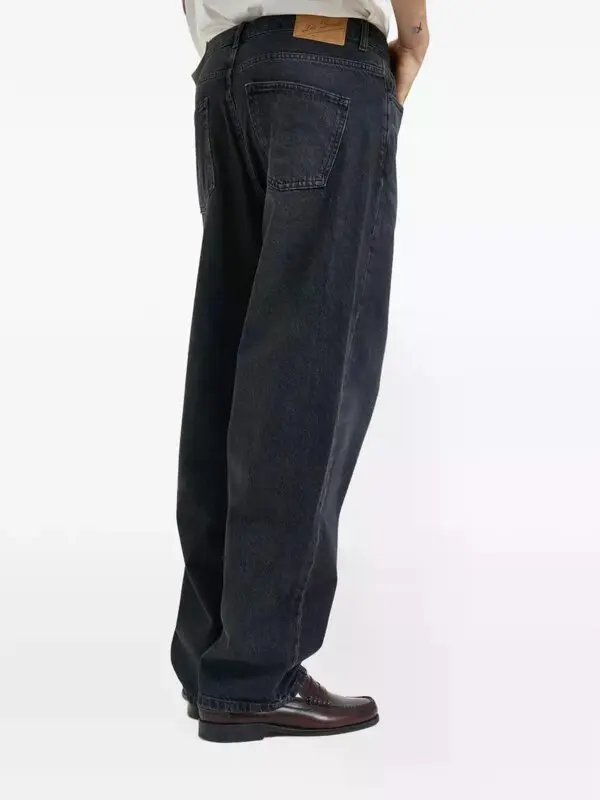 LES DEUX Washed-effect Straight-leg Jeans