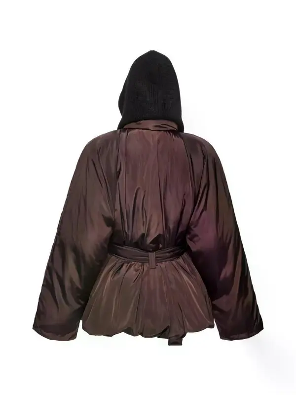 Magda Butrym Belted Hooded Bomber Jacket