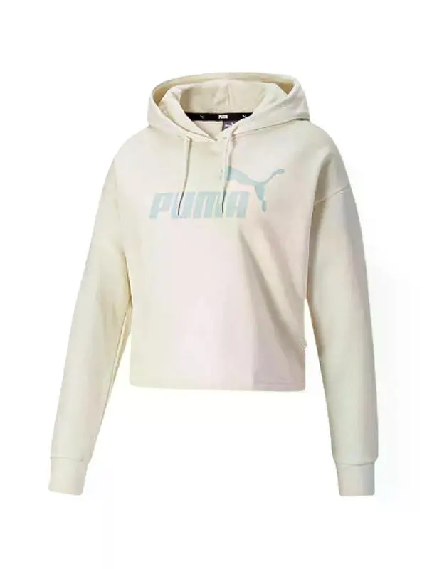 PUMA Cropped Logo-print Hoodie