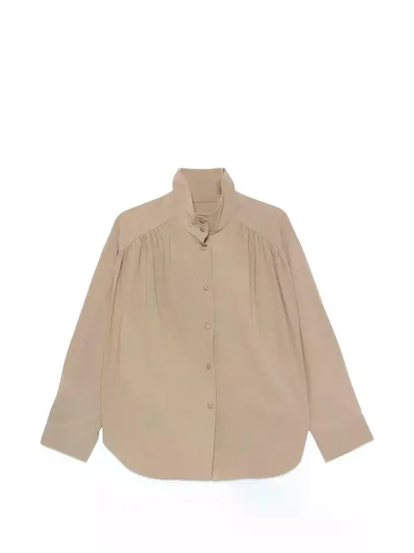 Source Unknown Ruched Detail Long Sleeve Shirt