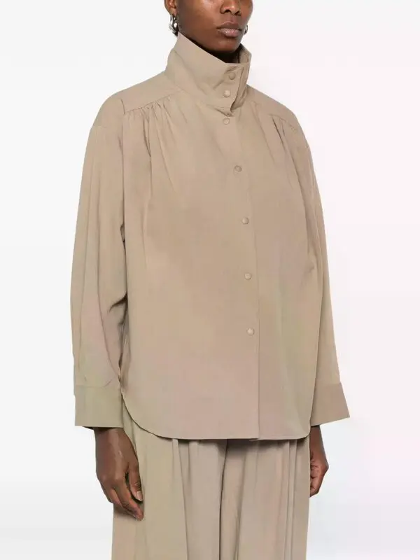 Source Unknown Ruched Detail Long Sleeve Shirt