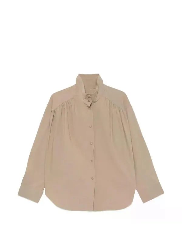 Source Unknown Ruched Detail Long Sleeve Shirt