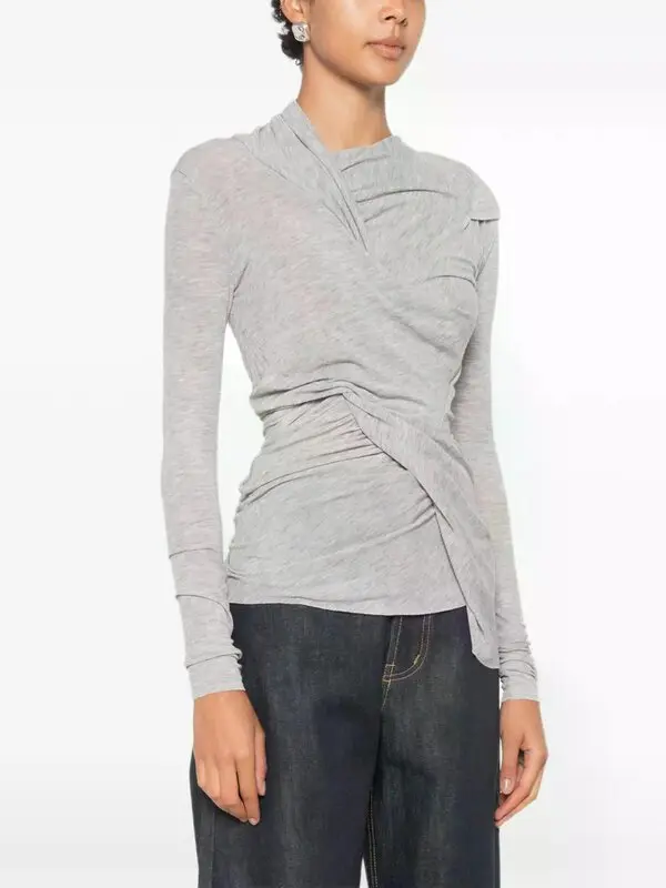 Source Unknown Folgore Asymmetric Draped Top