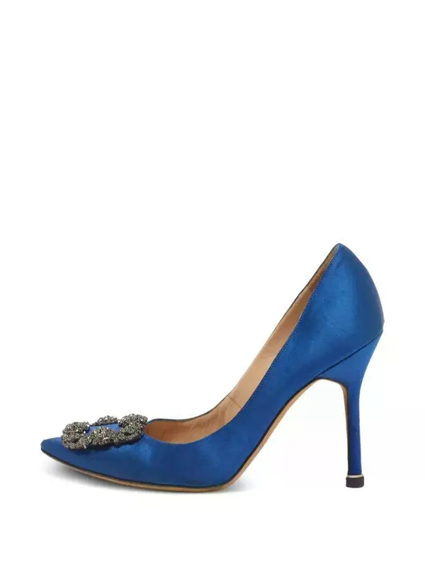 Manolo Blahnik Hangisi Buckle Heeled Pumps