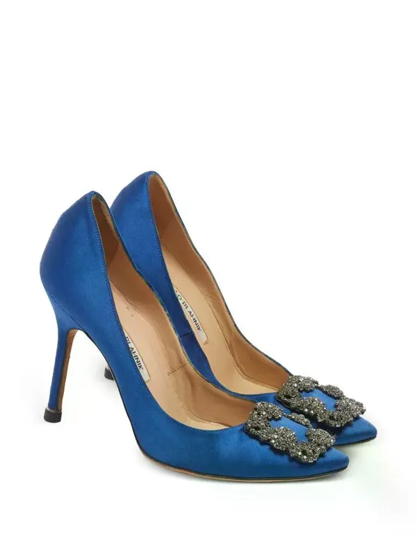 Manolo Blahnik Hangisi Buckle Heeled Pumps