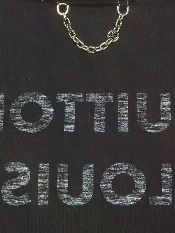 LOUIS VUITTON Reversed-logo Graphic-print Crewneck T-shirt