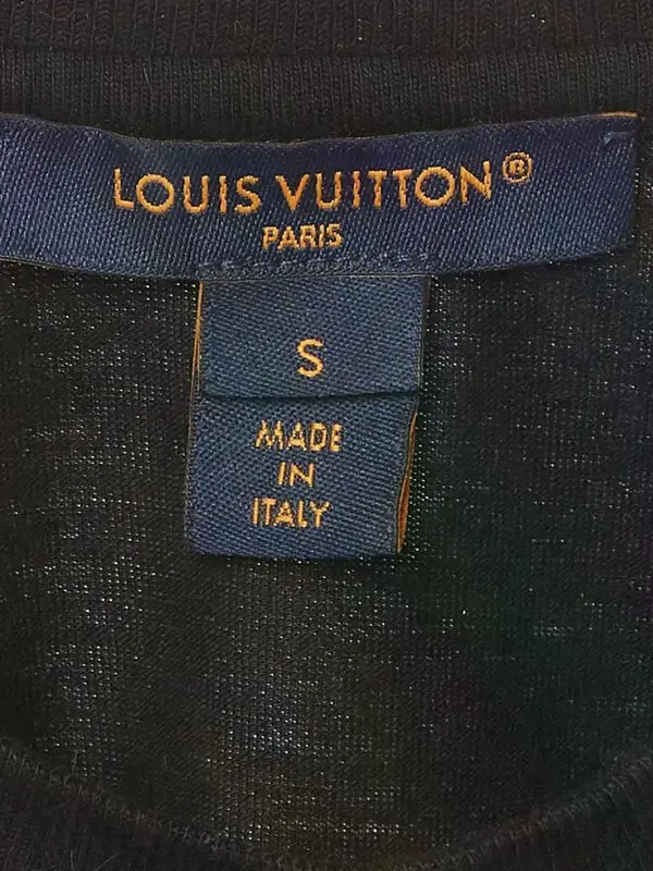 LOUIS VUITTON Reversed-logo Graphic-print Crewneck T-shirt