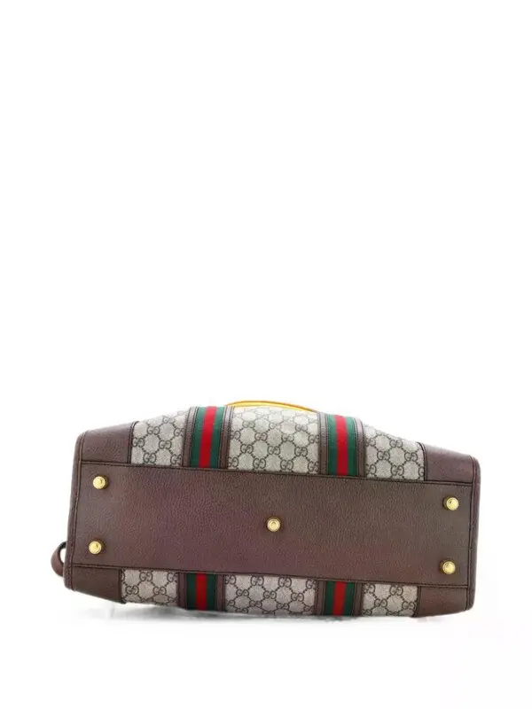 Gucci Neo Vintage Web Duffle Bag Gg Coated Canvas Medium Travel Bag