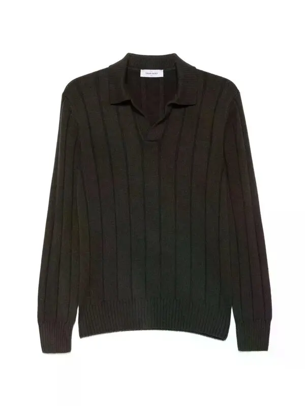 GRAN SASSO Ribbed Polo-collar Sweater
