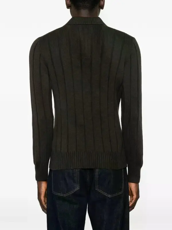 GRAN SASSO Ribbed Polo-collar Sweater