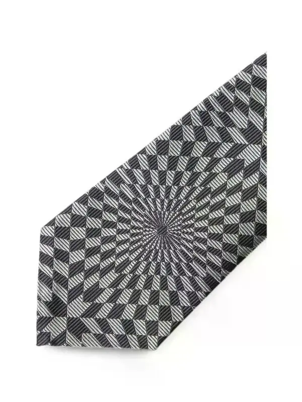 Versace Jacquard Silk Twill Tie - Grey