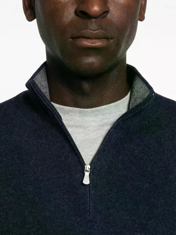 GRAN SASSO Quarter-zip Knitted Sweater