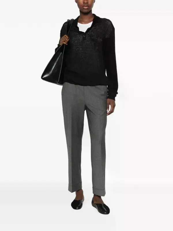 ROSSO 35 Elasticated-waistband Turned-up-cuff Trousers