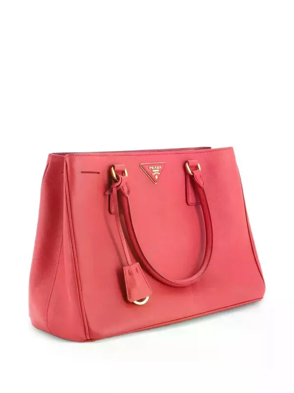 Prada Saffiano Leather Medium Tote Bag - Red