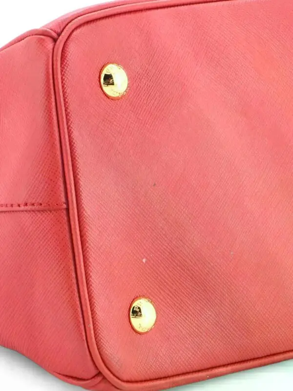 Prada Saffiano Leather Medium Tote Bag - Red
