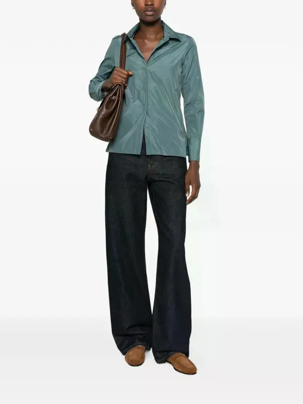ROSSO 35 Concealed-placket Long-sleeve Shirt