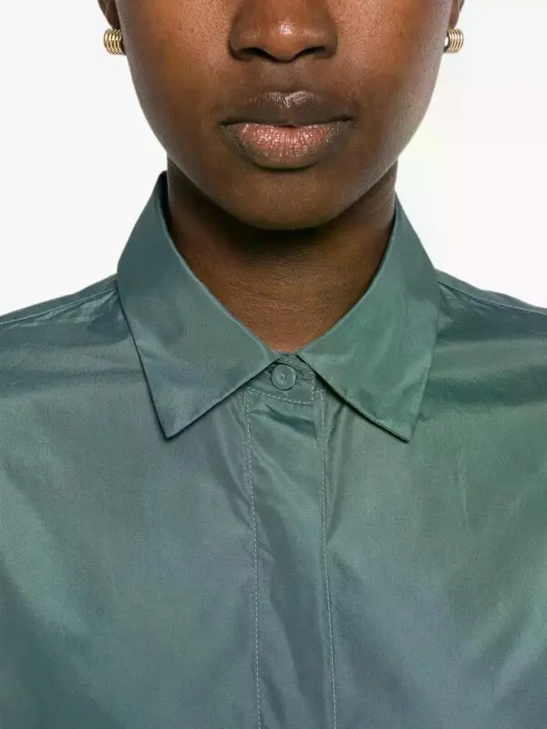 ROSSO 35 Concealed-placket Long-sleeve Shirt