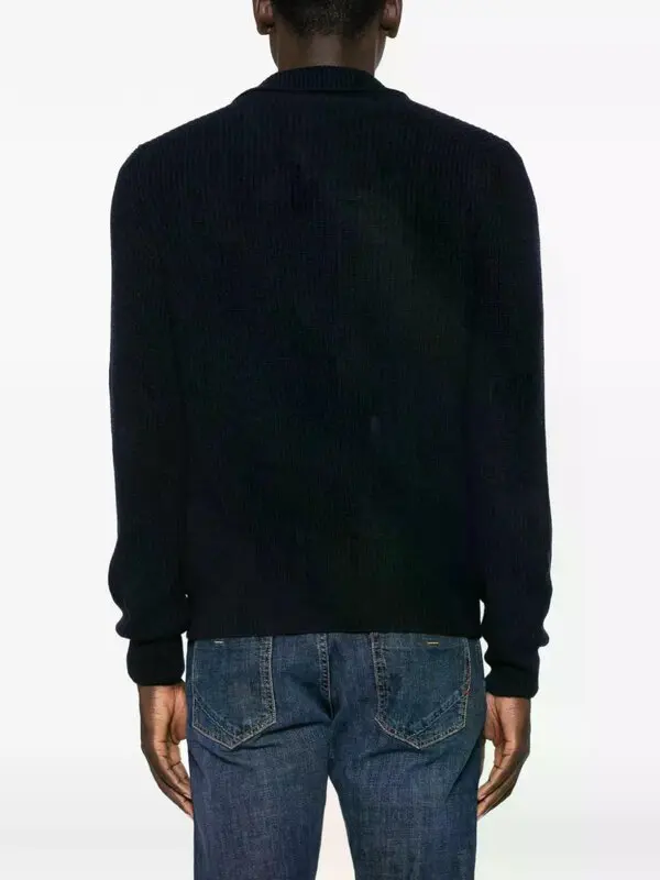 GRAN SASSO Ribbed-knit Polo-collar Sweater