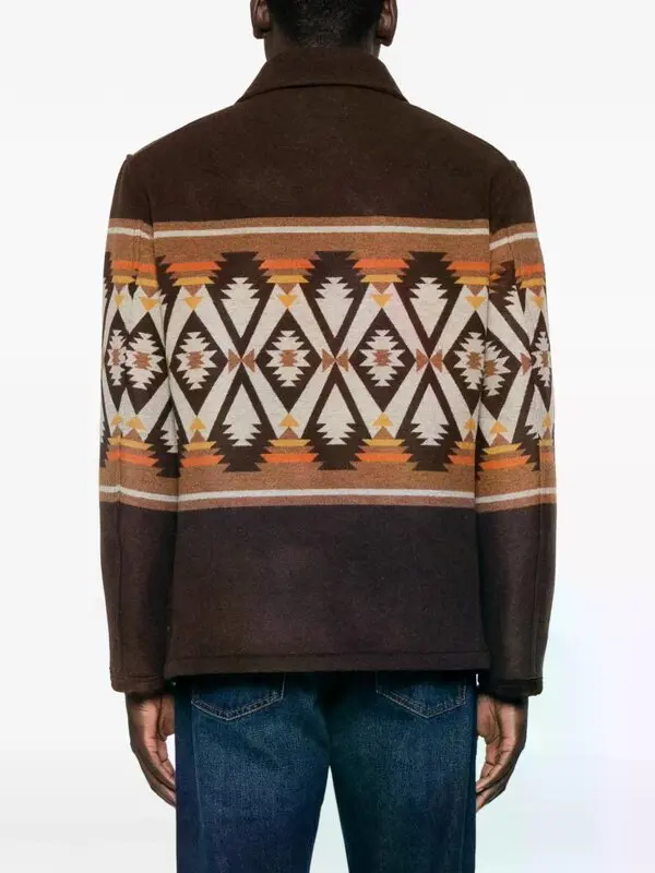 FAY Geometric-pattern Toggle-fastening Jacket