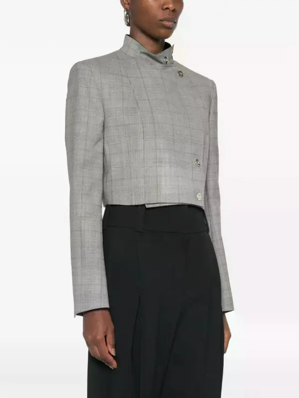 Sportmax Prince Of Wales Check Cropped Jacket