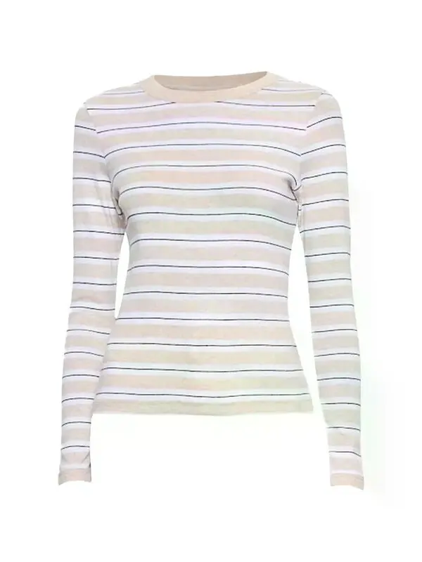 Enza Costa Striped Long-sleeve T-shirt - Neutrals