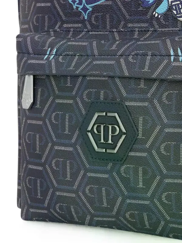 Philipp Plein Backpack Space Dragons Monogram