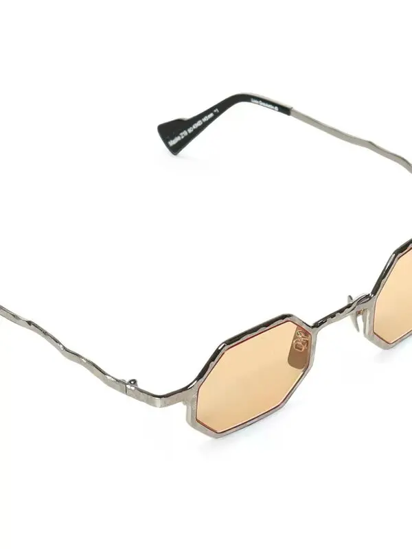 KUBORAUM Z19 Geometric-frame Hammered Sunglasses