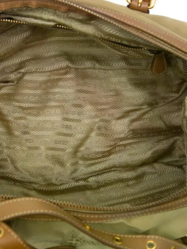 Prada Canvas Canapa Logo Shoulder Bag