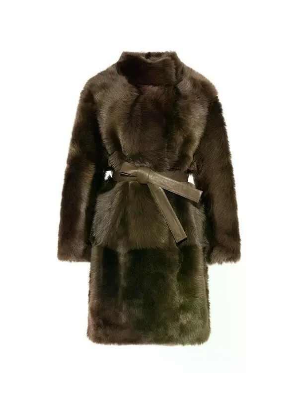 YVES SALOMON Reversible Belted Toscana Coat