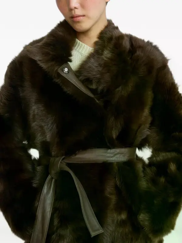YVES SALOMON Reversible Belted Toscana Coat