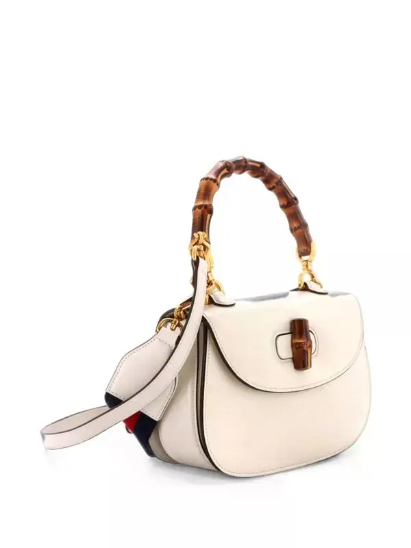 Gucci Bamboo 1947 Top Handle Bag Leather Small Satchel