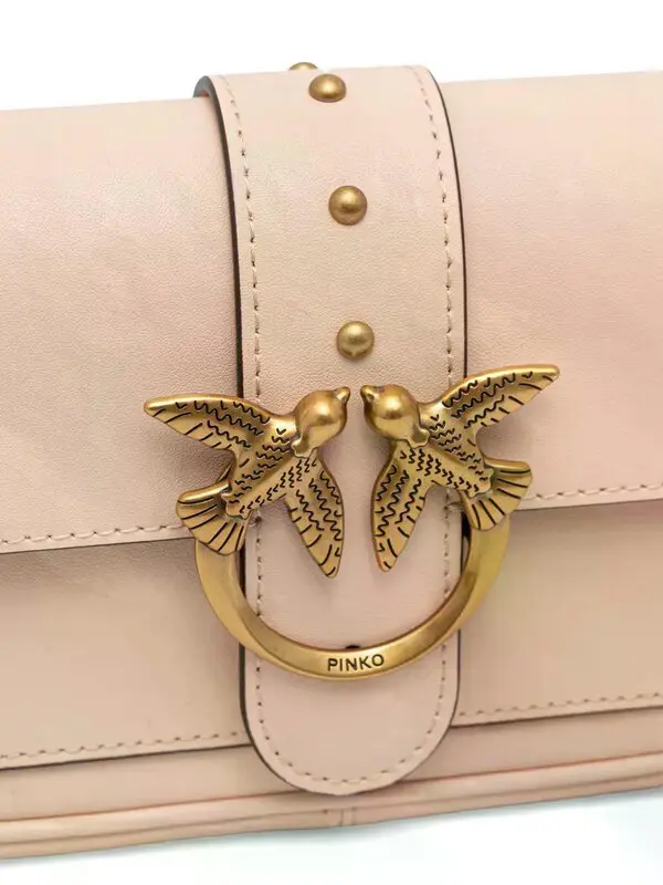 Pinko Love Birds Leather Shoulder Bag