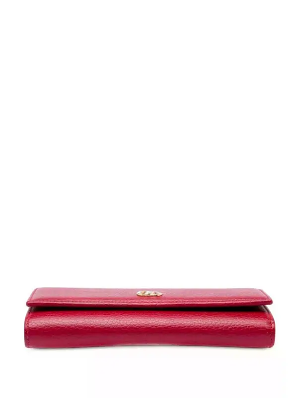 Gucci Gg Marmont Calfskin Wallet On Chain Crossbody Bag - Red