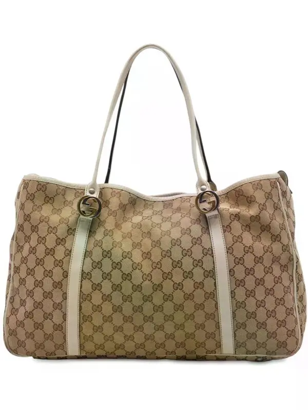 Gucci 2016-2026 Large Gg Canvas Twins Tote Bag