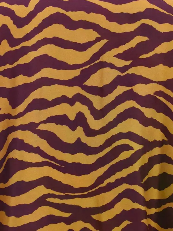 KRISTINA TI Zebra-print High-neck Blouse