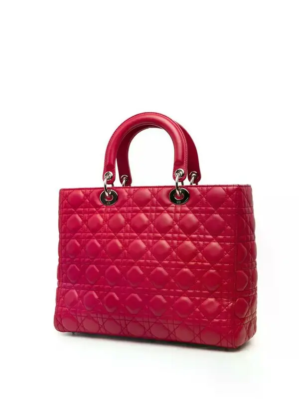 Dior 2012 Large Lambskin Cannage Lady Satchel