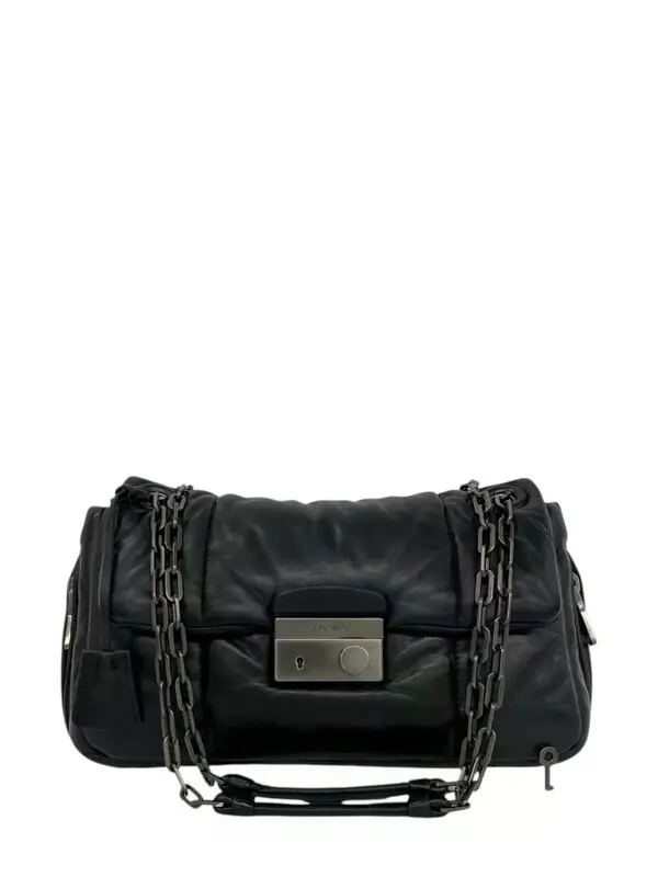 Prada 2013-2026 Nappa Bomber Flap Shoulder Bag