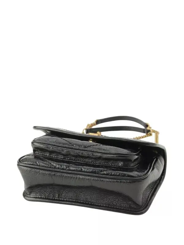 Saint Laurent Crinkled Calfskin Niki Shoulder Bag - Black